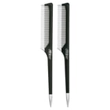 Firstline Evolve Rat Tail Combs, Black, 2 Ct - Walmart.com
