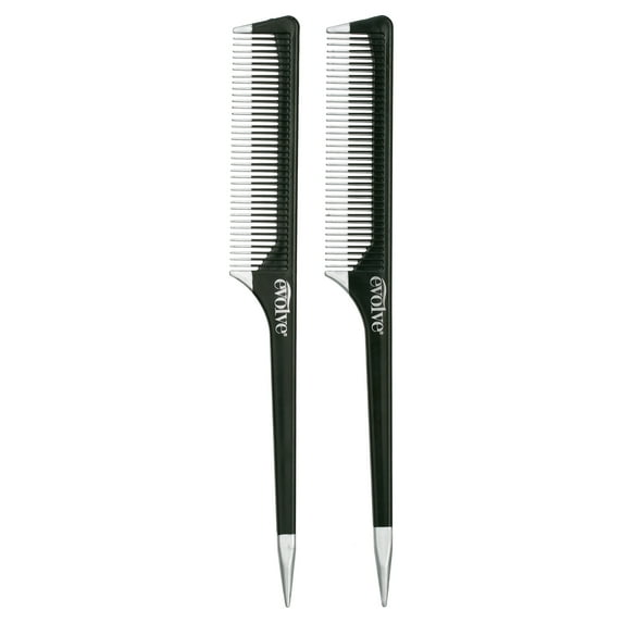 Firstline Evolve Rat Tail Combs, Black, 2 Ct - Walmart.com