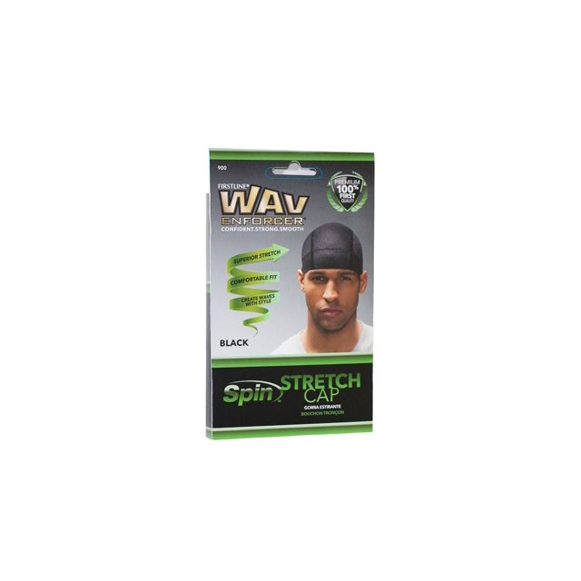 Firstline WavEnforcer Spandex Stretch Cap, Black - Walmart.com