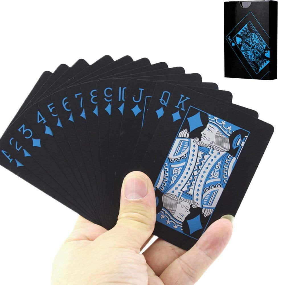 Firstly Black Deck Poker Waterproof Playing Cards Set Of 1 For Adult ...