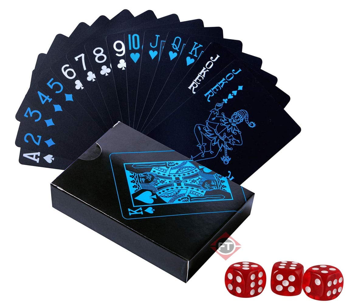 Firstly Black Deck Of Premium Plastic Waterproof Playing Cards Pack Of ...