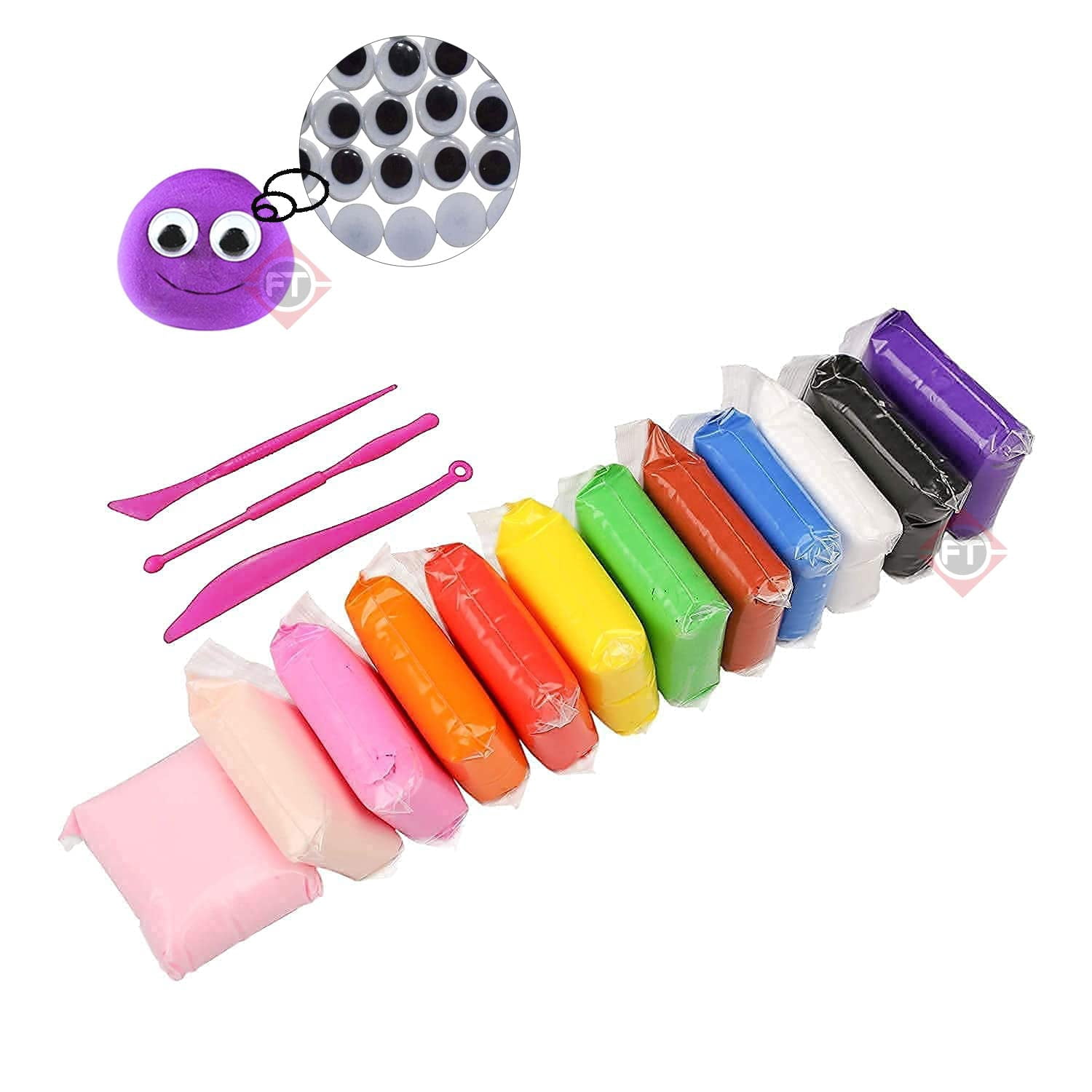 Firstly Traders 12 Color Air Dry Clay Set for Jewellery Earring Making ...