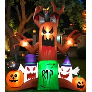 Joyfy 6 ft Halloween Inflatable Outdoor Witches Cauldron Pot Large ...
