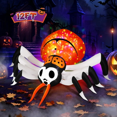 ANIMAT3D Inflatable Jabberin' Jack Projection Halloween Pumpkin with ...