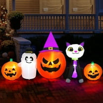 Airblown Inflatable Outdoor Ghost Trio Emerging from Pumpkin Halloween ...