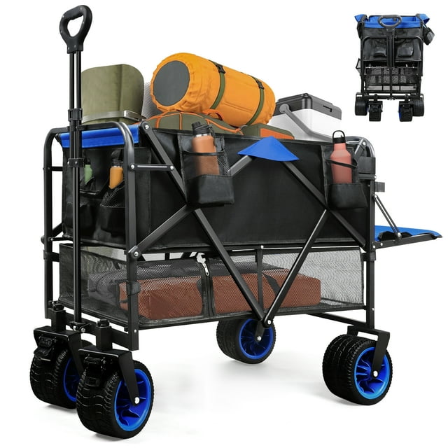 Firstness Double Decker Wagon Cart, Collapsible, Heavy Duty, Tailgate ...