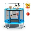 Gymax Indoor Toddler 5FT Trampoline - High Enclosed, Little Trainer ...