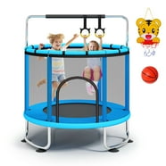 Gymax Indoor Toddler 5FT Trampoline - High Enclosed, Little Trainer ...