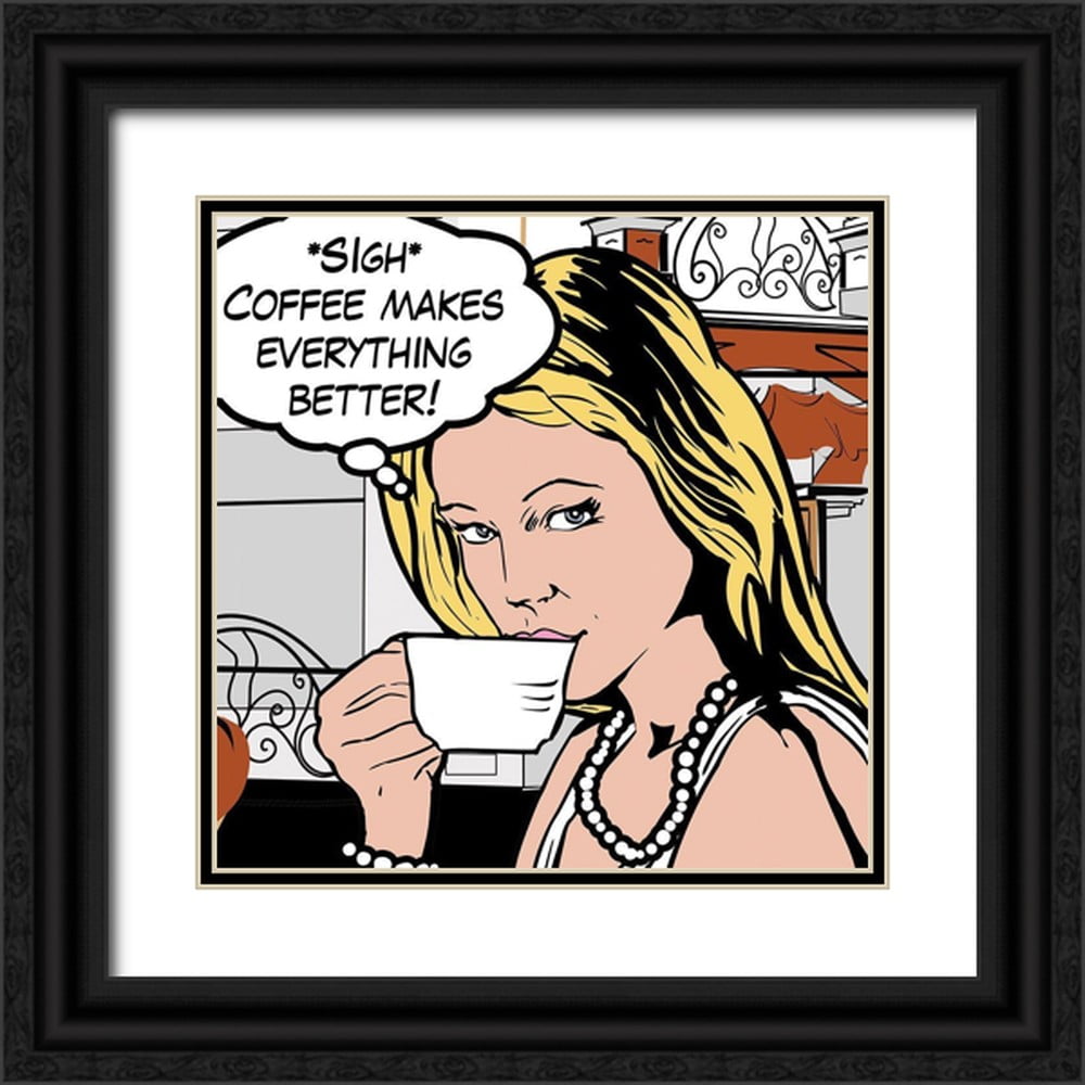 Fischer, David 15x15 Black Ornate Wood Framed with Double Matting ...