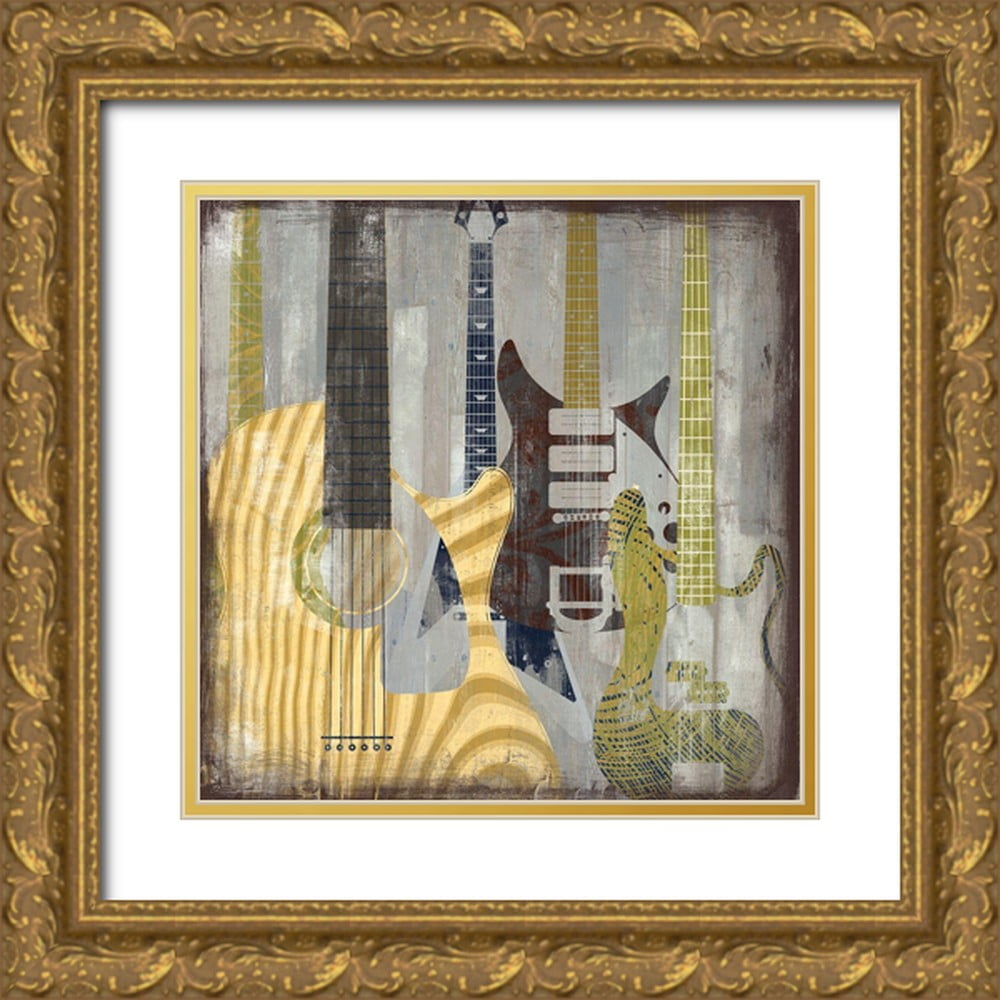 Fischer, David 15x15 Gold Ornate Wood Framed with Double Matting Museum ...