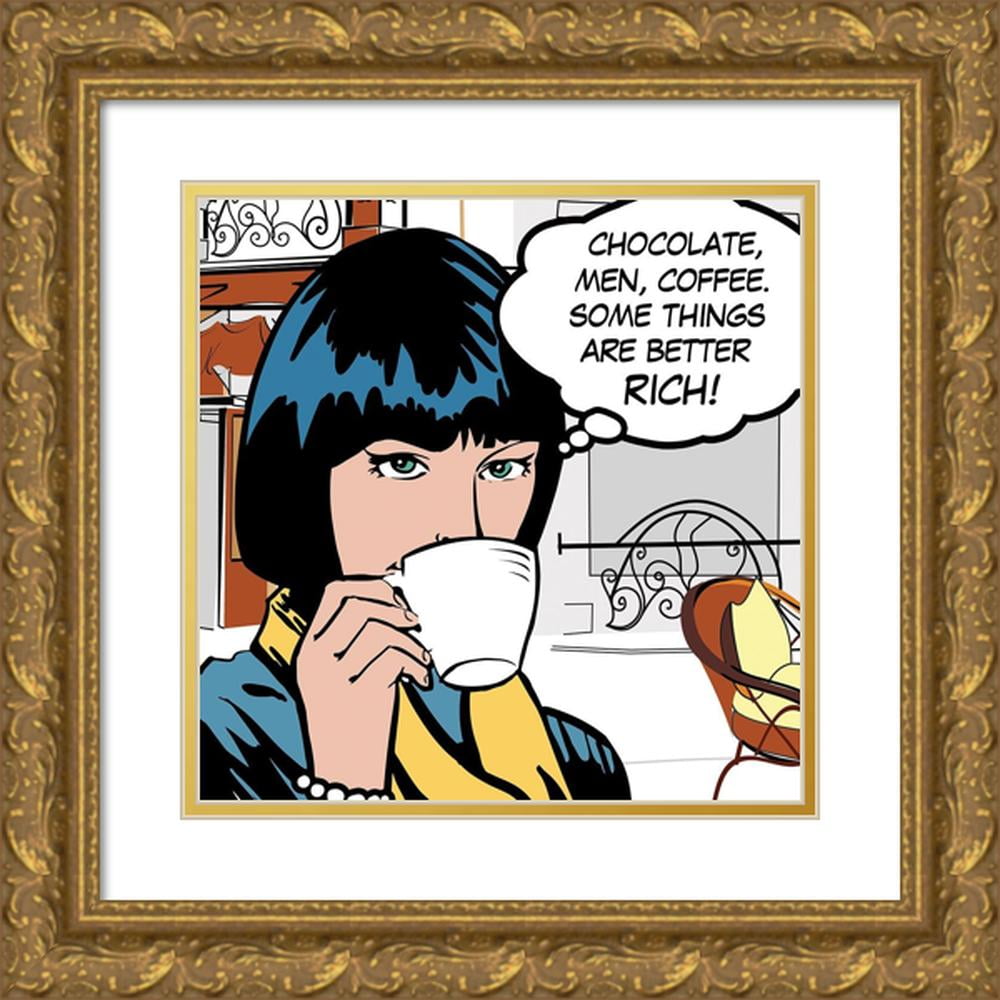 Fischer, David 15x15 Gold Ornate Wood Framed with Double Matting Museum ...