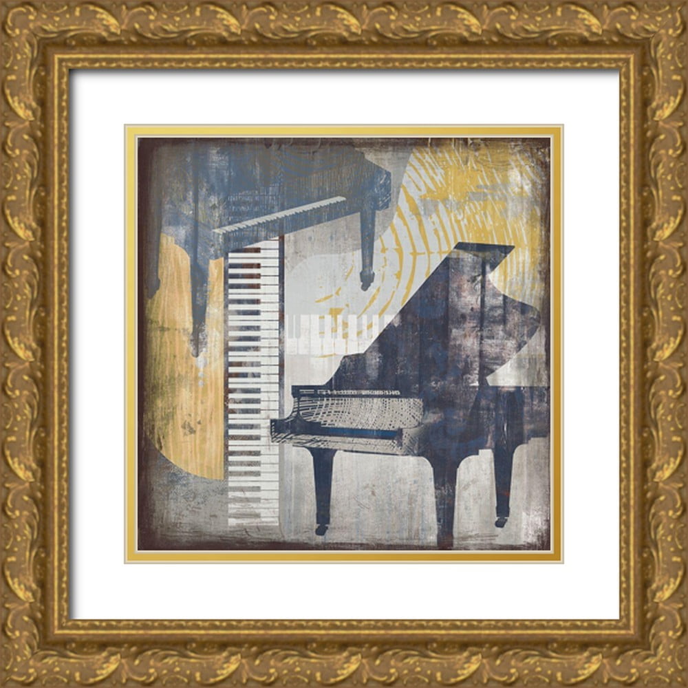 Fischer, David 15x15 Gold Ornate Wood Framed with Double Matting Museum ...