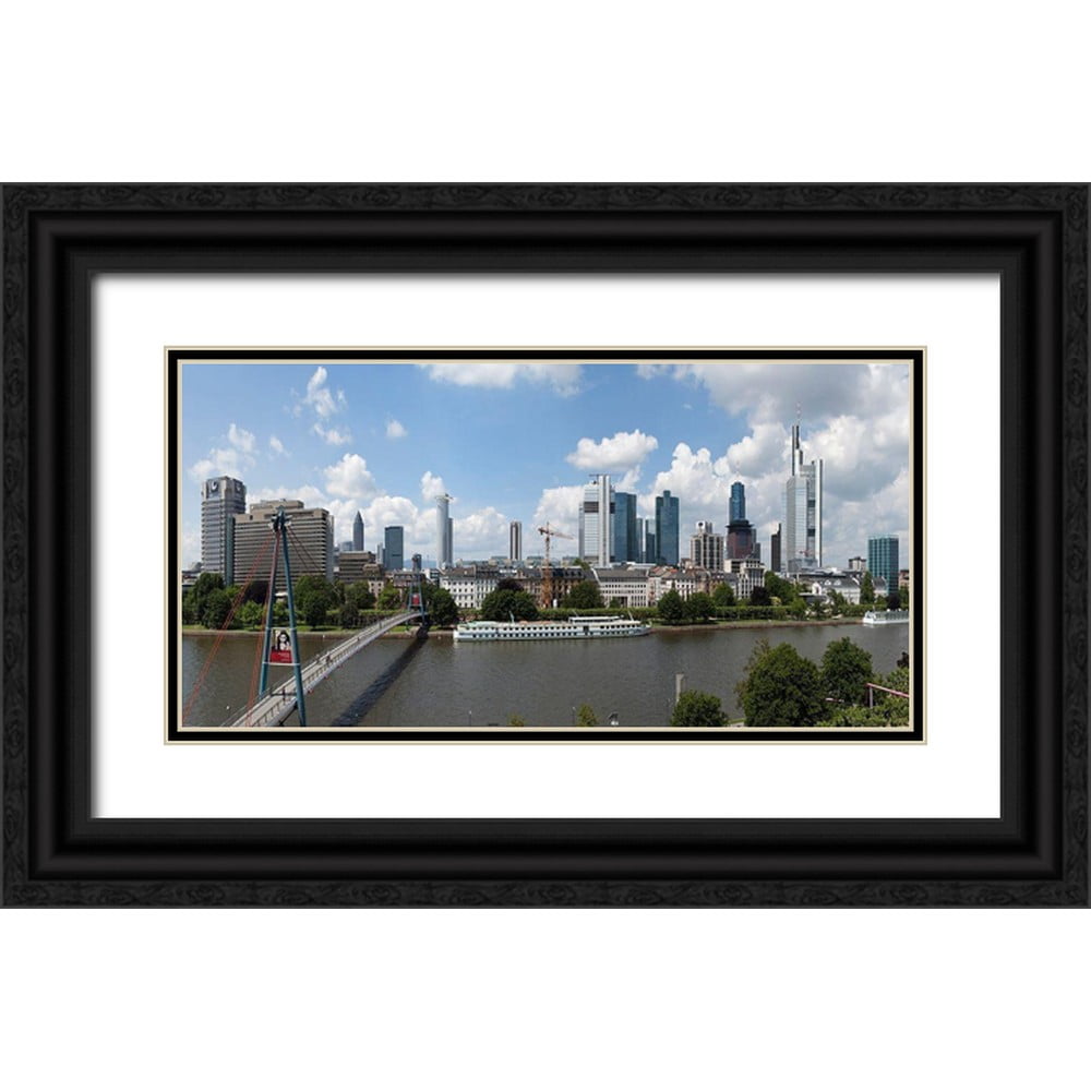 Fischer, Rolf 18x11 Black Ornate Wood Framed with Double Matting Museum ...