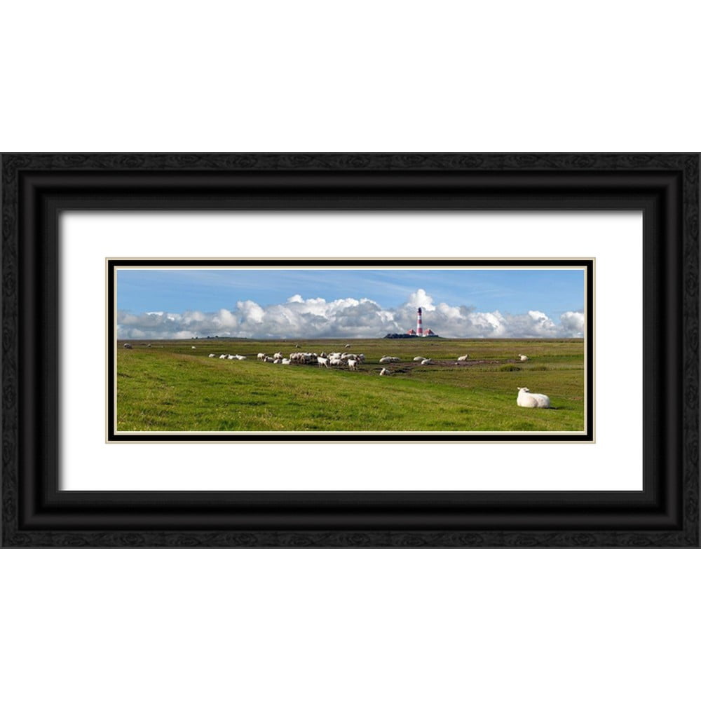 Fischer, Rolf 24x11 Black Ornate Wood Framed with Double Matting Museum ...