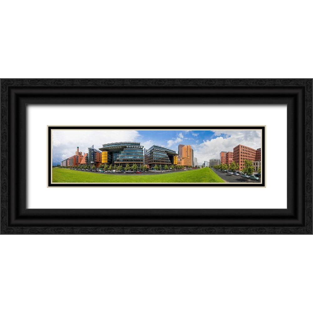 Fischer, Rolf 32x11 Black Ornate Wood Framed with Double Matting Museum ...