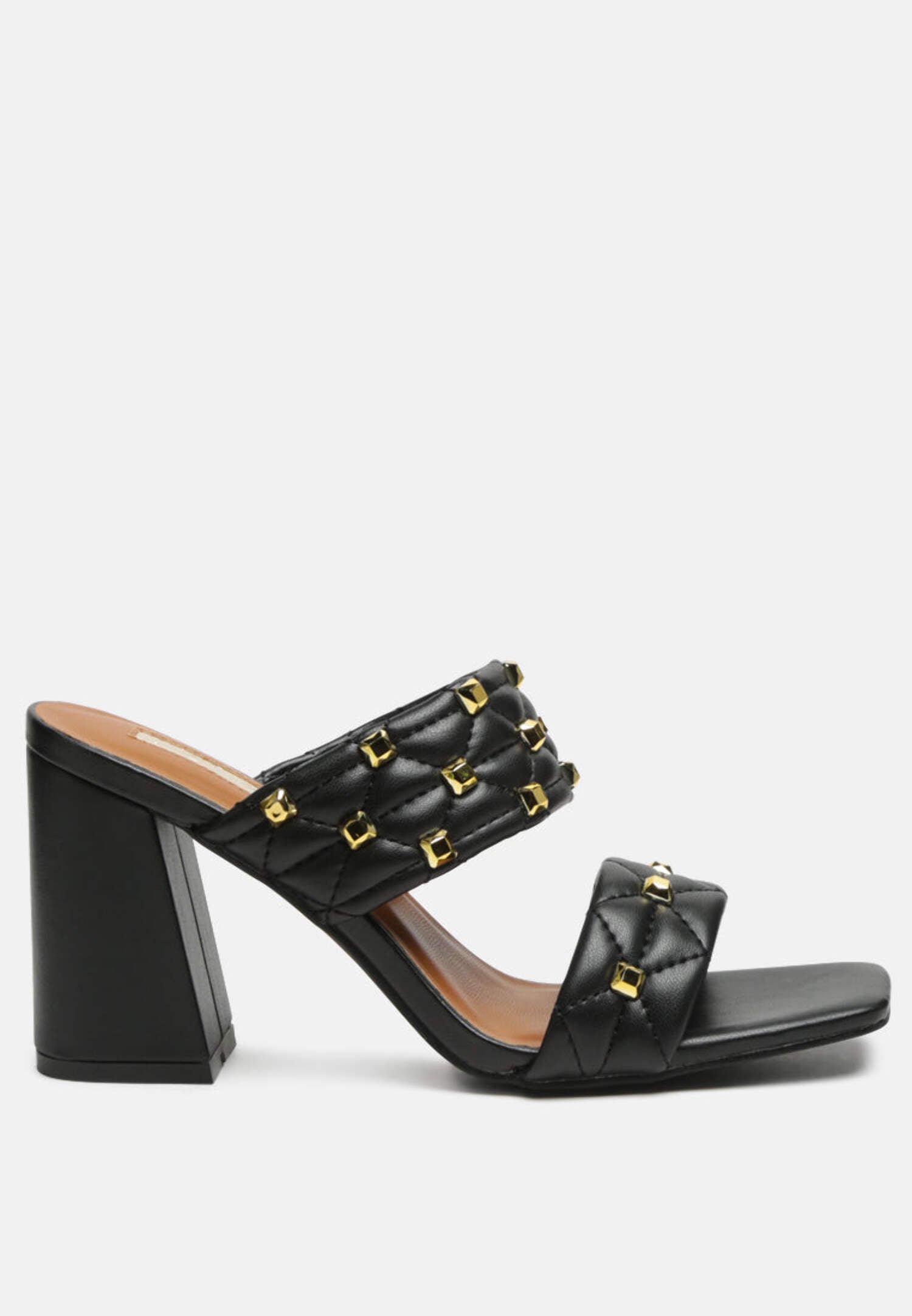 Fischer Stud Embellished Block Heel Sandals - Walmart.com