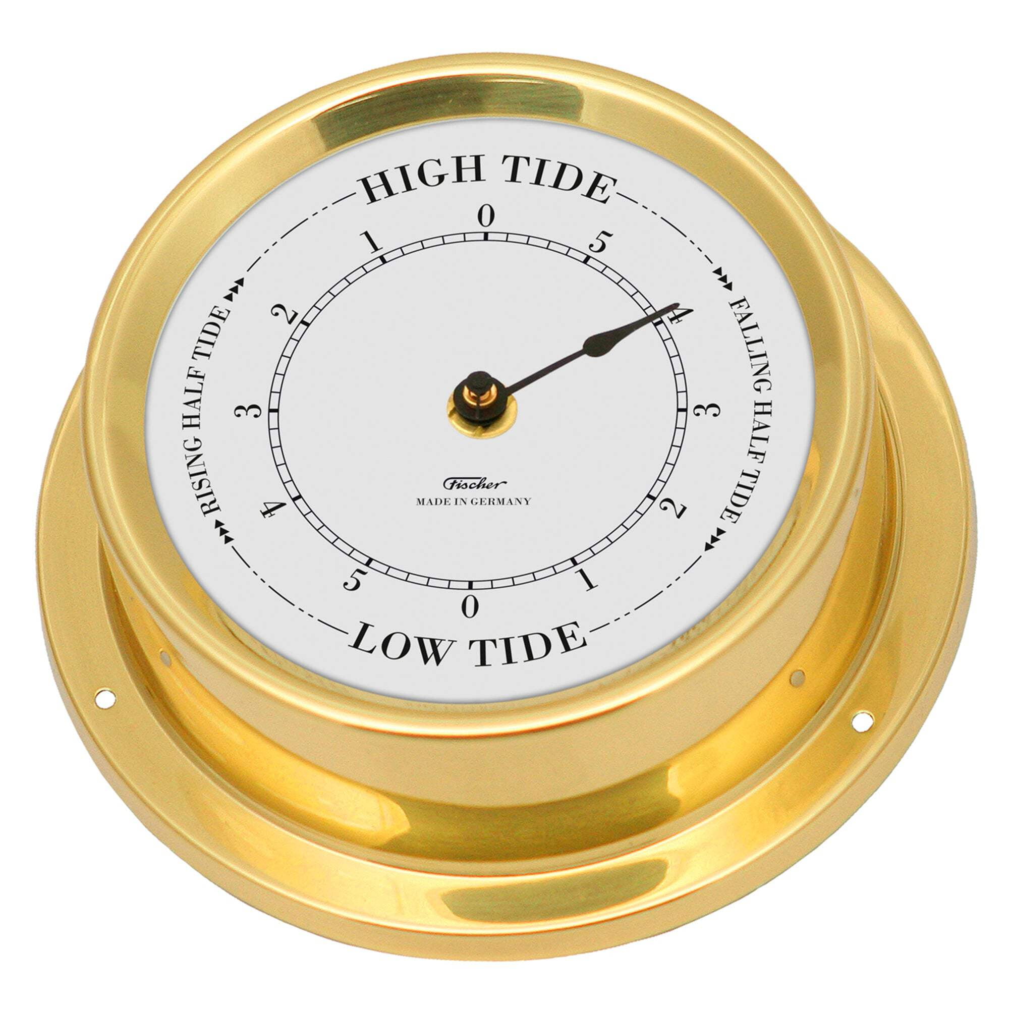 Fischer Brass Tide Clock 1508TD-45, Indoor Use, Moon Movement Tracker ...