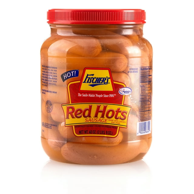 Fischer's Ready To Eat Red Hots Sausage 40oz Jar - Walmart.com