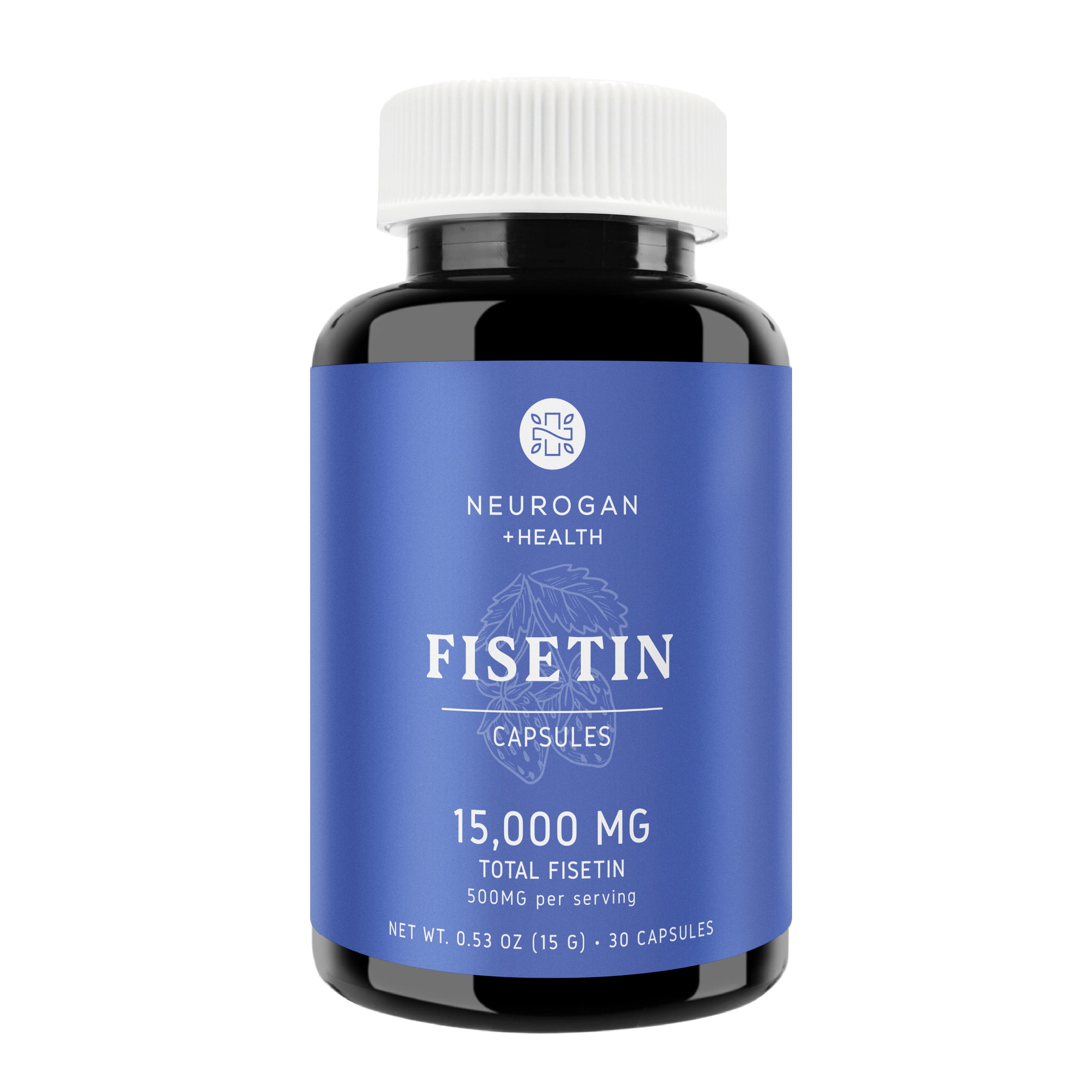 Fisetin Supplement - 500MG, 30 Vegan Capsules - USA Made & 3rd Party ...
