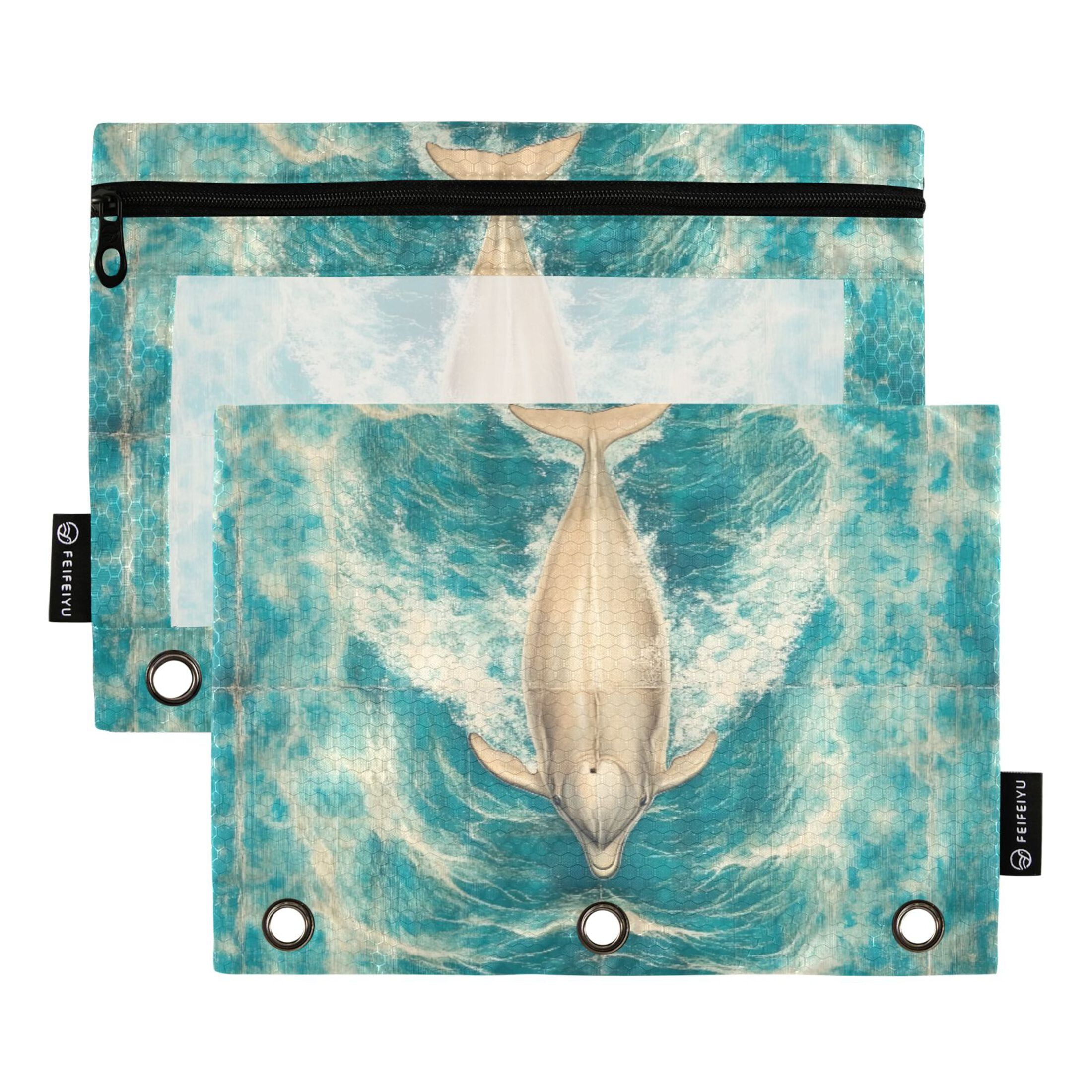 Fish 9.8x7.1in Water Resistant Binder Pouch, 3-Ring Compatible ...