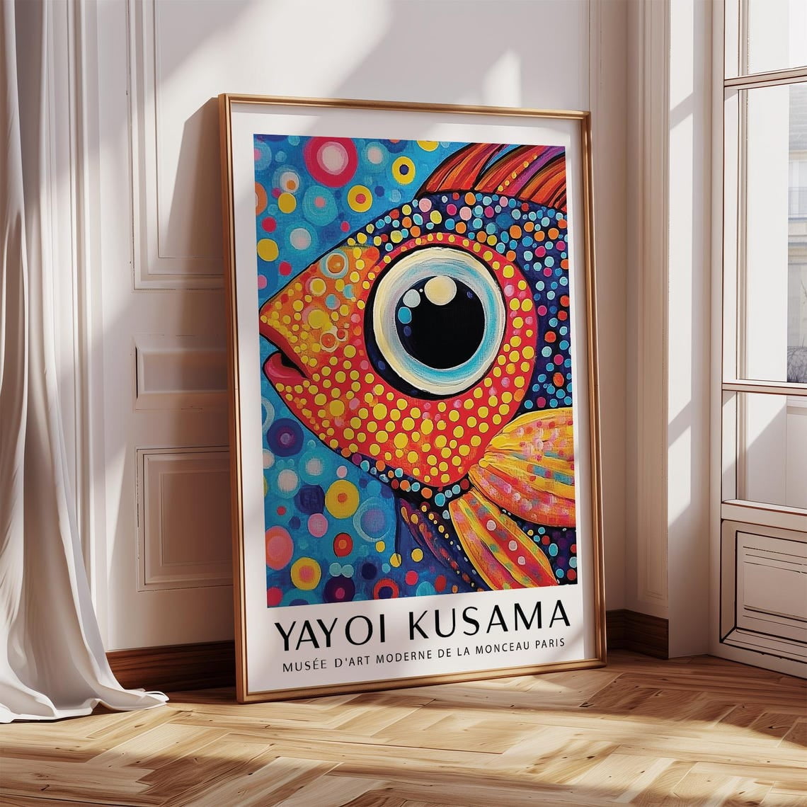 Fish Art Wall Print – Colorful Abstract Fish Illustration In Yayoi ...