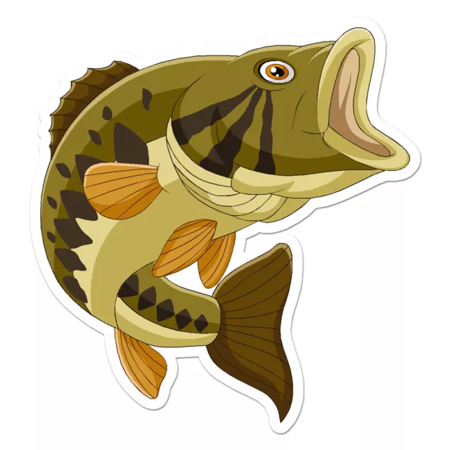 Fish Bass Walleye Trout Sticker Phone Decal Water Bottle Stickers Car ...