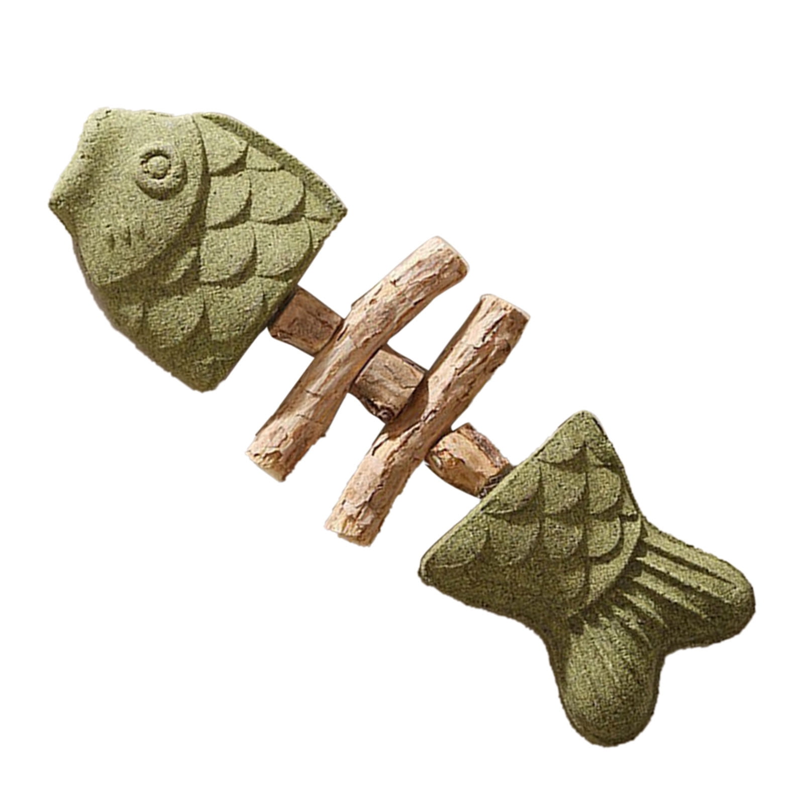 Fish Bone Cat Toy – Wooden Teeth Cleaning Stick Fishbone Design Scented ...