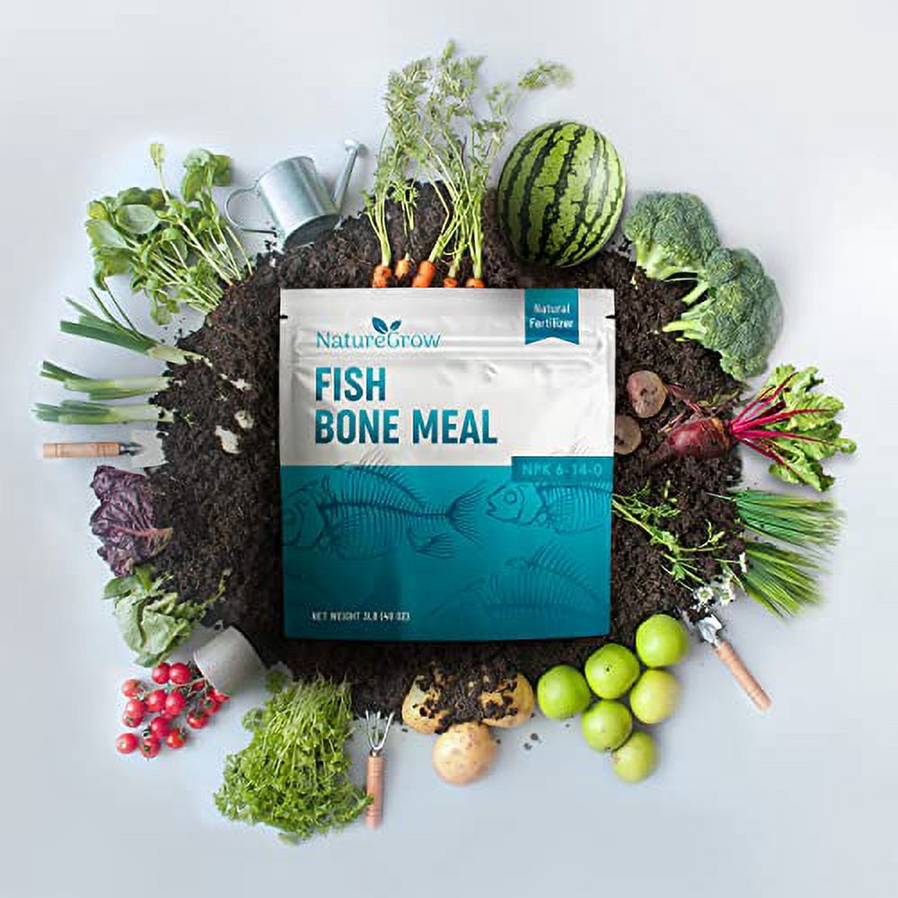 Fish Bone Meal Fertilizer-6-14-0 Natural Plant Food Source of Nitrogen ...