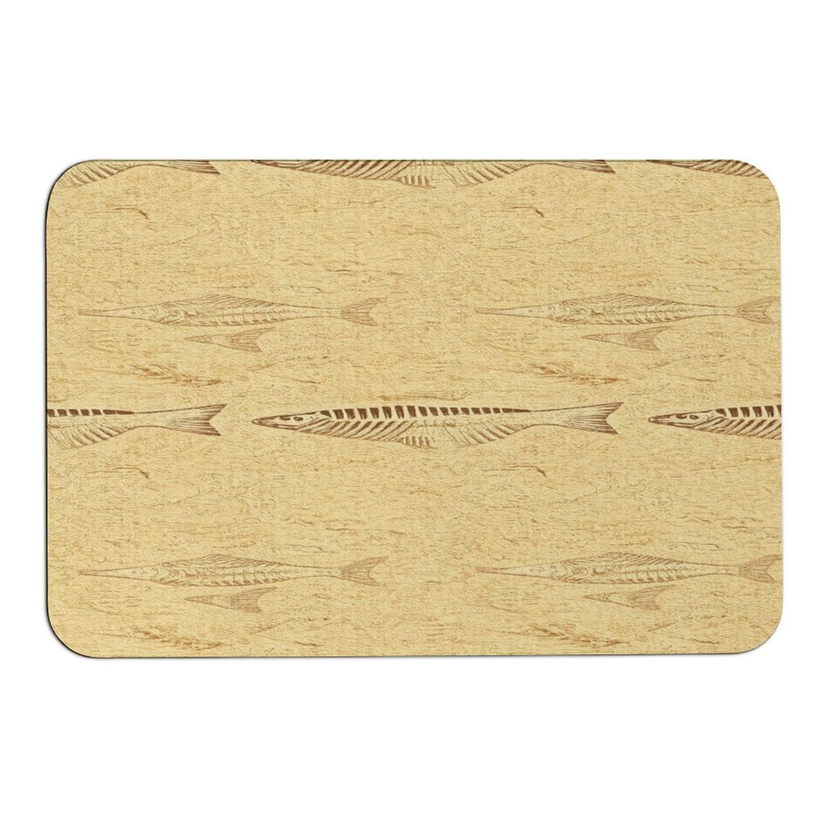 Fish Bones Skeleton Fossils Decorative Anti-slip Absorb Water Bath ...