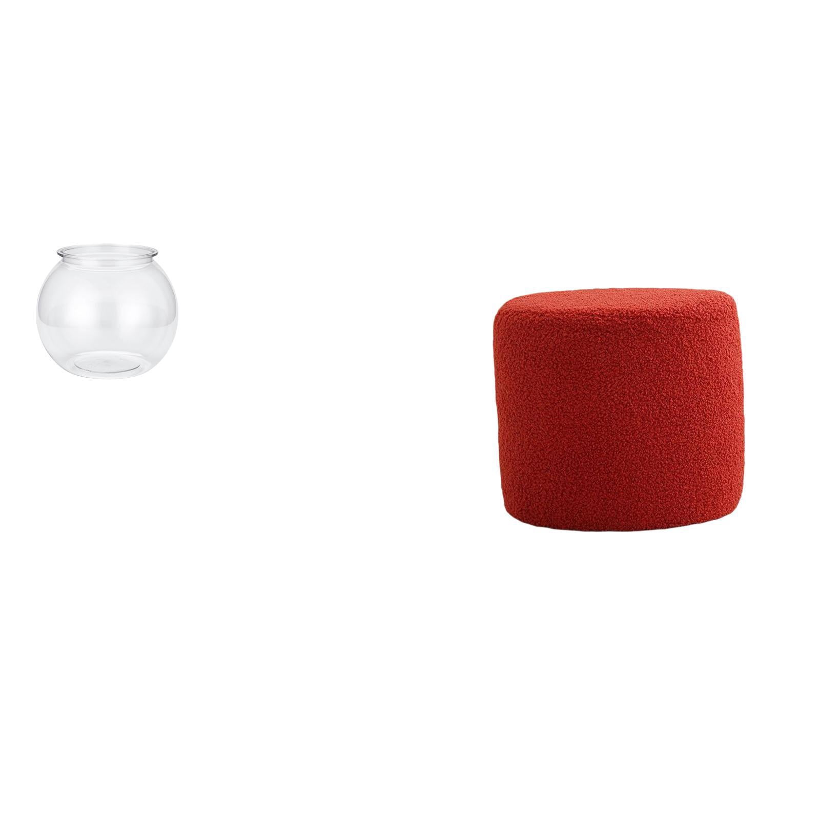 Fish Bowl Vase Footstool Ottoman Small Size PP Material Ideal for ...