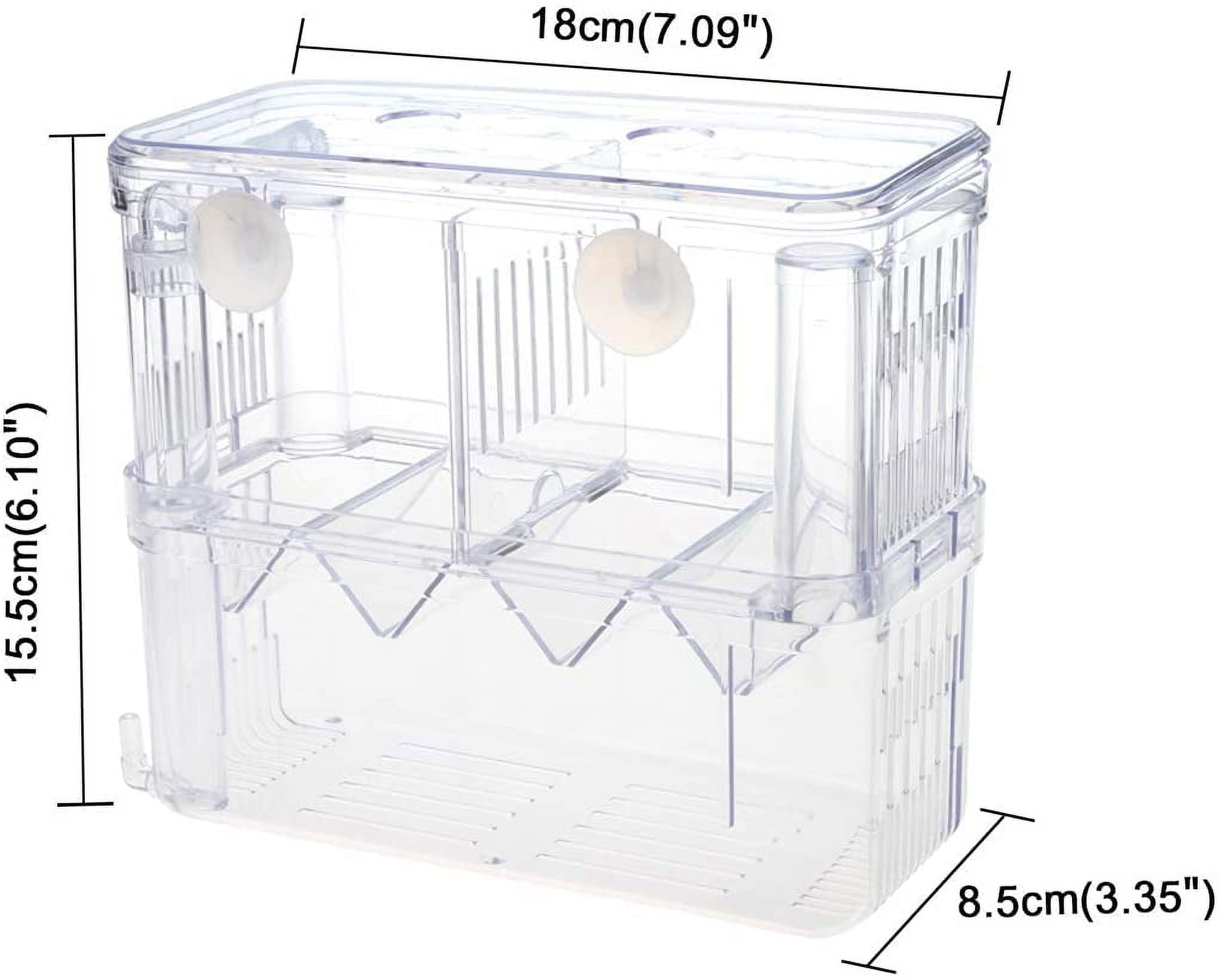 Fish Breeder Box for Aquarium, Baby Fish Tank with Suction Cups ...