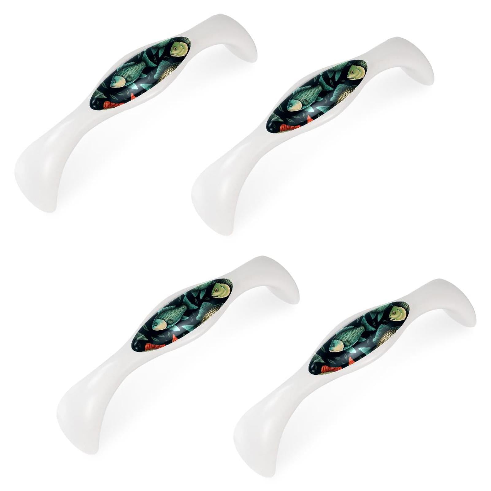 Fish Cabinet Pulls Knobs 4 Pack Cabinet Handles Kitchen Hardware ...