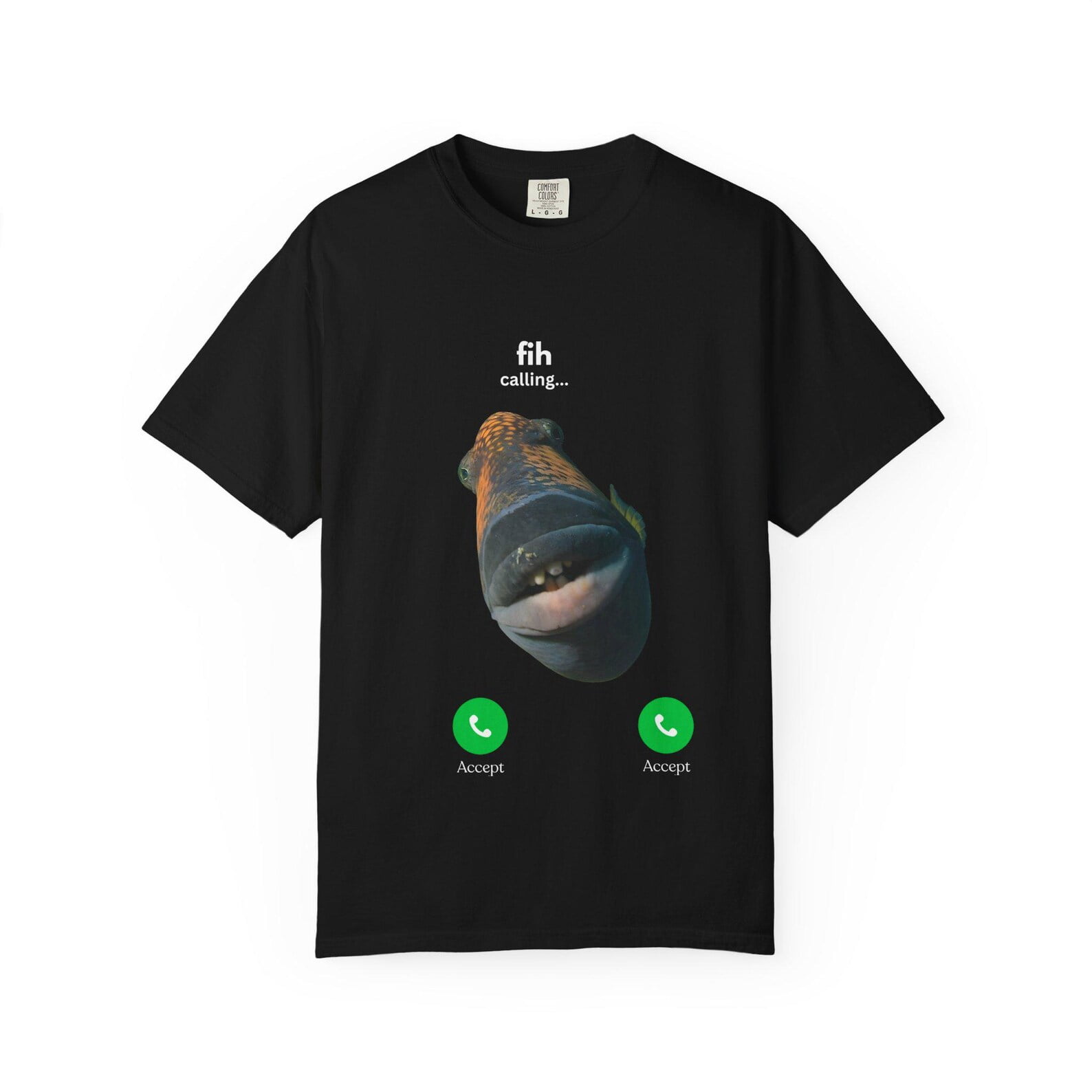 Fish Calling iPhone Graphic Tee | Quirky Fish Design Shirt | Unisex ...