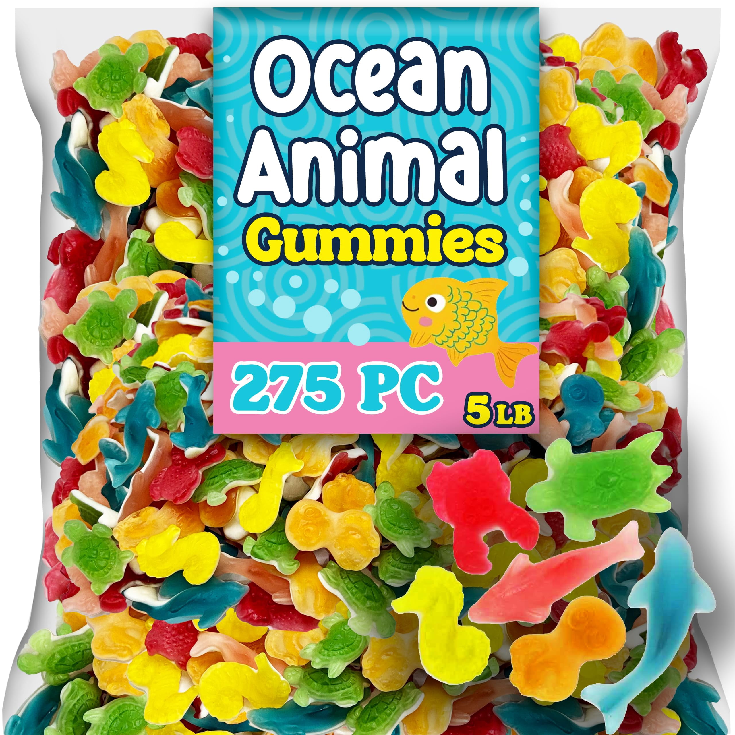 Fish Candy Gummies, AKF18 5 Lbs Bulk, Friends Sea Creatures, Assorted ...