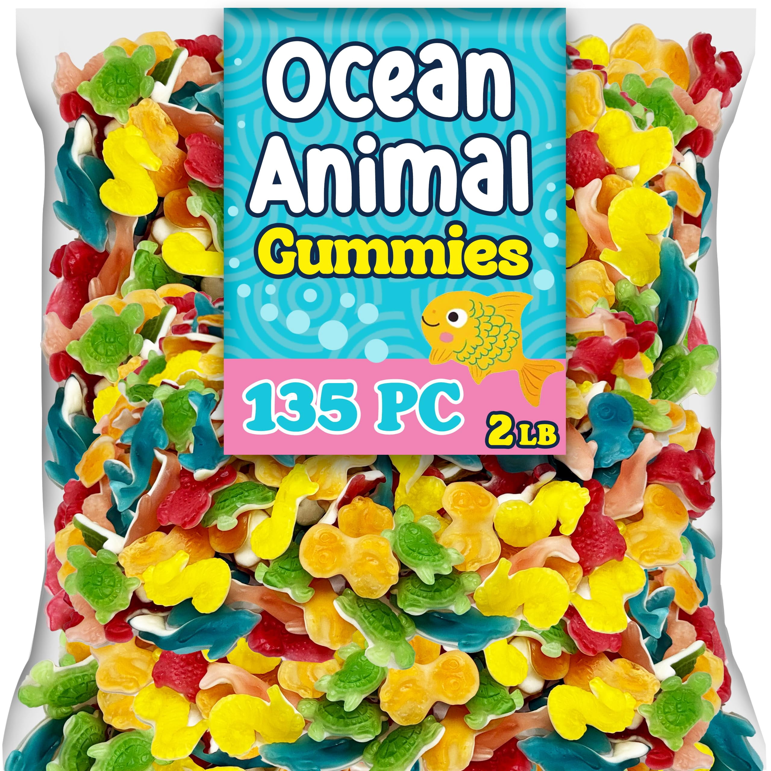 Fish Candy Gummies, CCF19 2 Lbs Bulk, Friends Sea Creatures, Assorted ...
