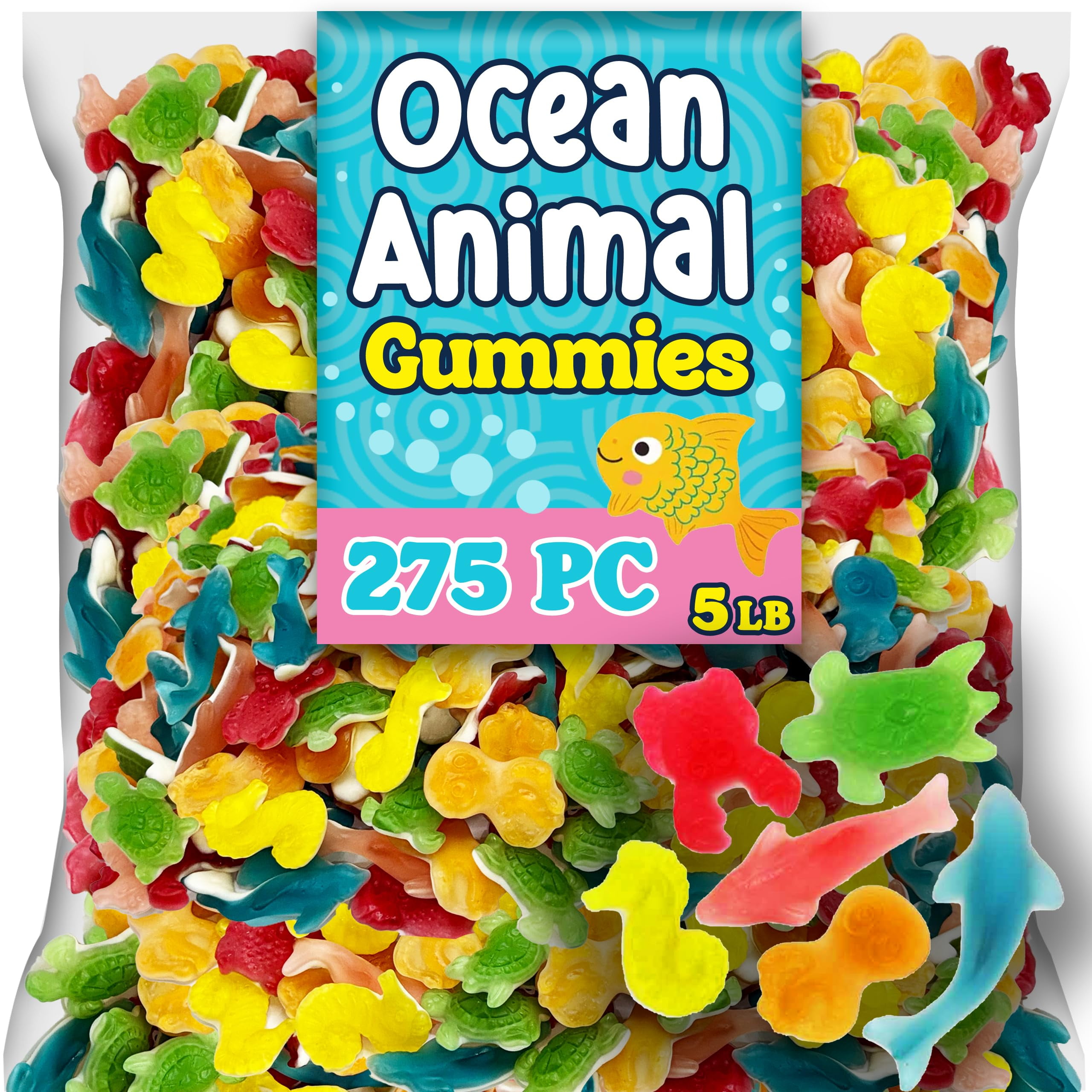 Fish Candy Gummies, KEF28 5 Lbs Bulk, Friends Sea Creatures, Assorted ...