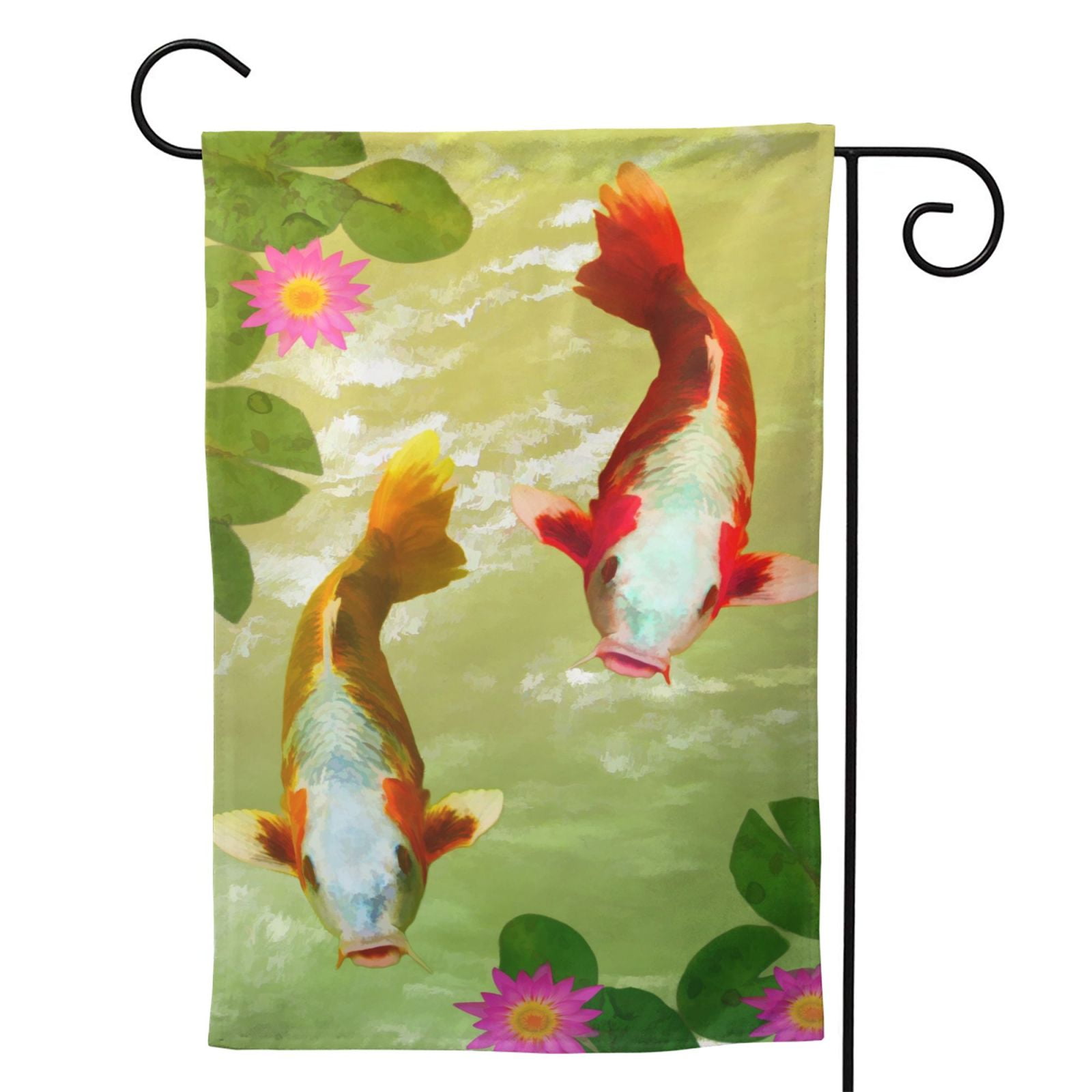 Fish Carp Garden Flag 12.5"X18" Outdoor Indoor Garden Decor Porch ...