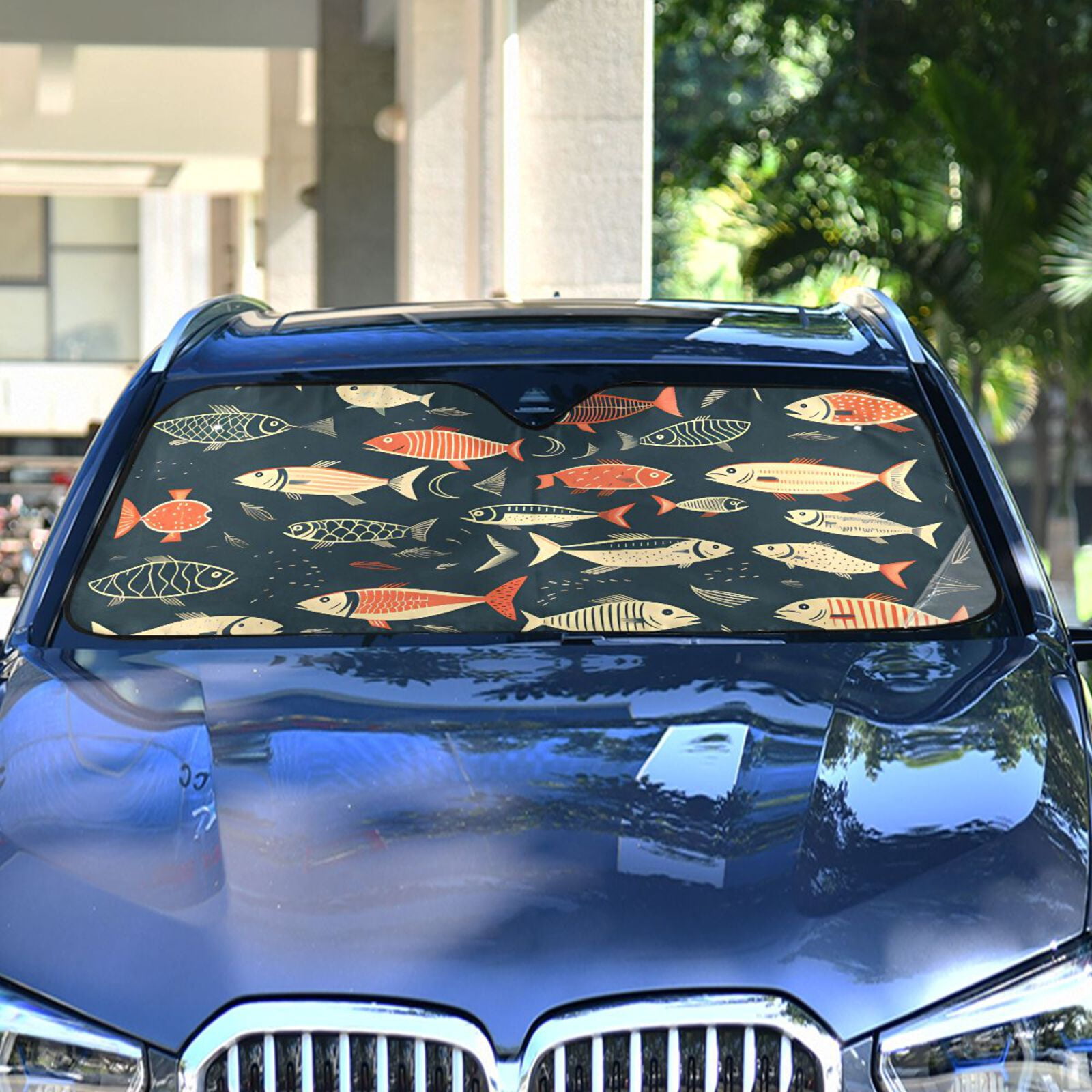 Fish Cartoon Automotive Front Car Windshield Sun Shade Reflector ...