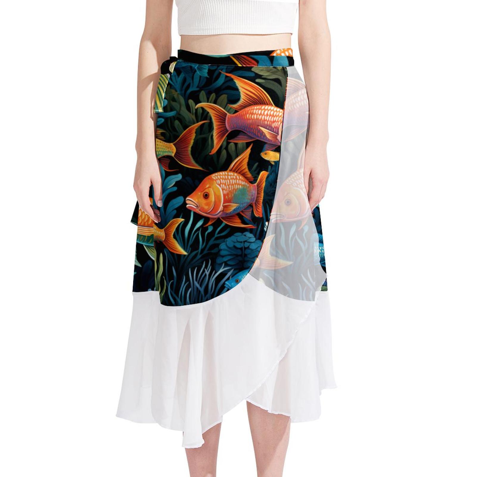 Fish Chic Chiffon Women's Beach Dresses and Skirts for Sunny Days by ...