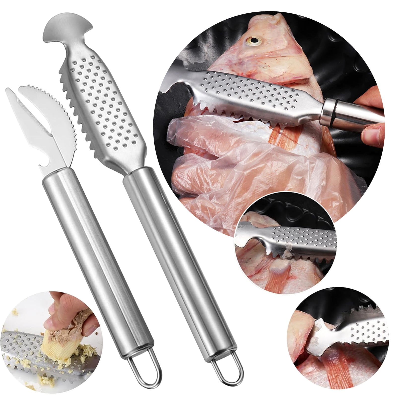 Fish Cleaning Descaler Kit - Fish Scale Scraper Tool Fish Intestine ...