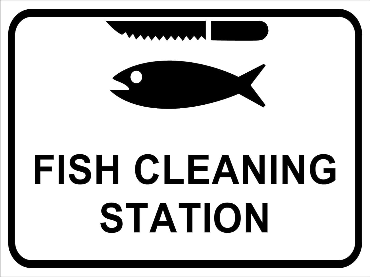 Fish Cleaning Station 2 Sign Metal Tin Sign 8x12 Inches Caution Danger ...