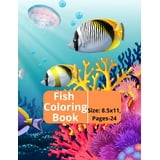 Fish Coloring Book: Kids and Adults Creative Fish Coloring Book ...