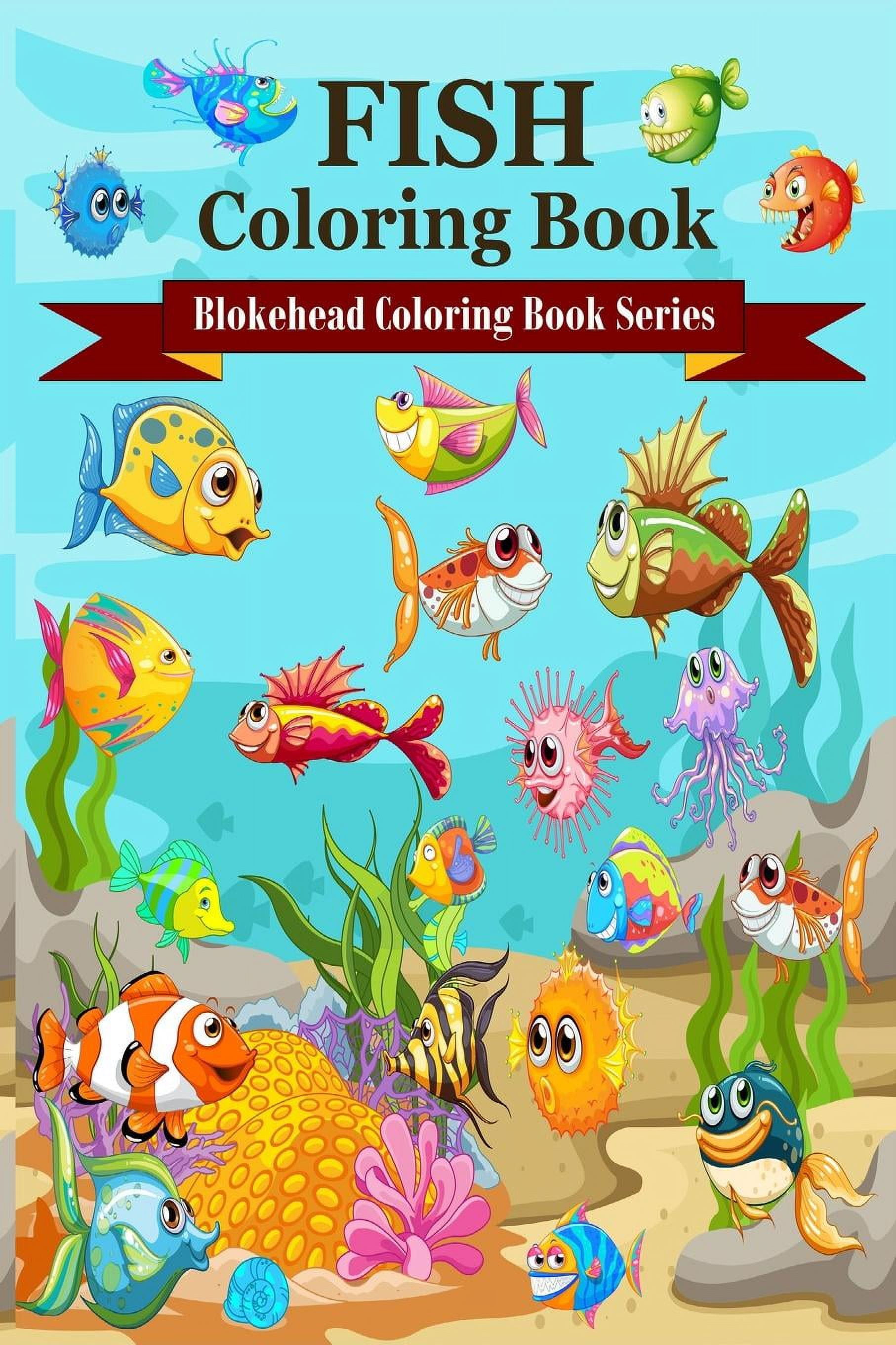 Fish Coloring Book (Paperback)(Large Print) - Walmart.com