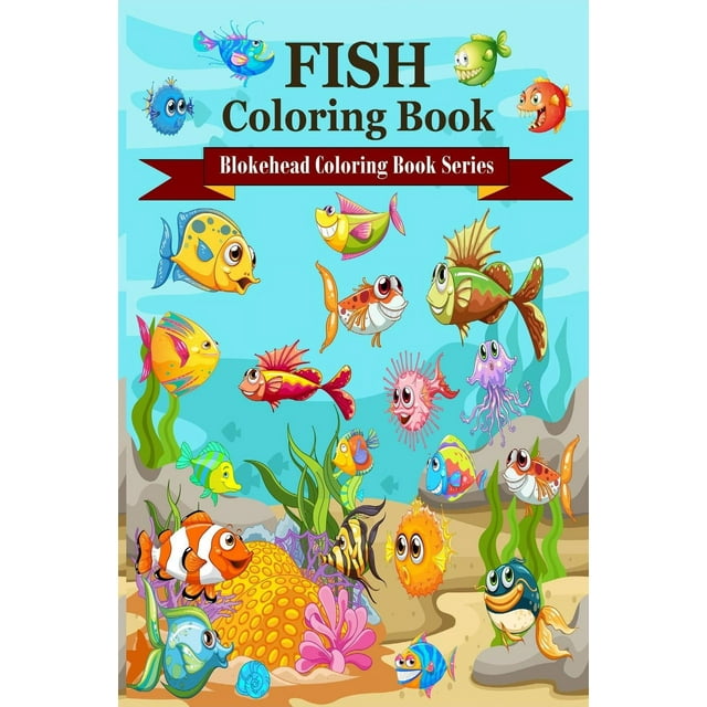 Fish Coloring Book (Paperback)(Large Print) - Walmart.com