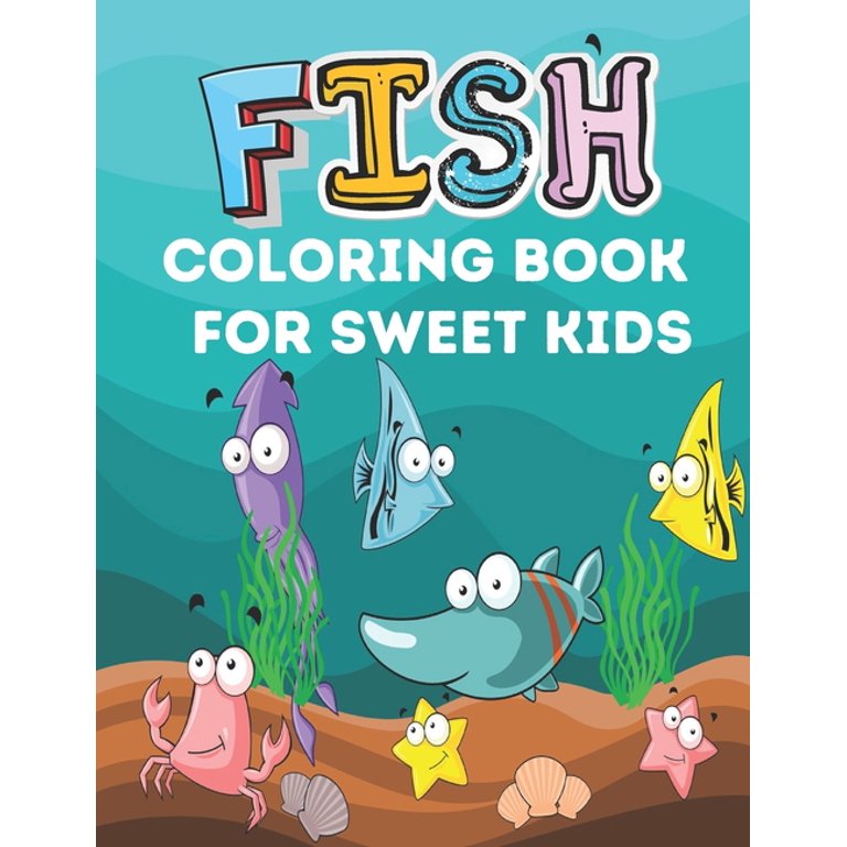 cute fish coloring book