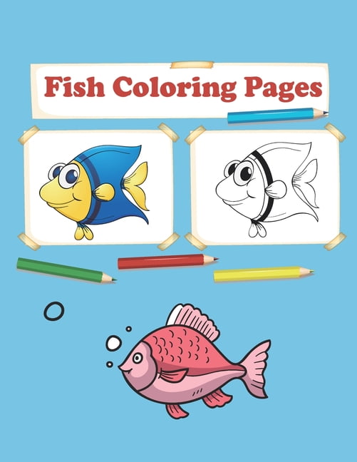 Fish Coloring Pages: Fish Coloring book For Kids Age 4-8 - Super Fun ...