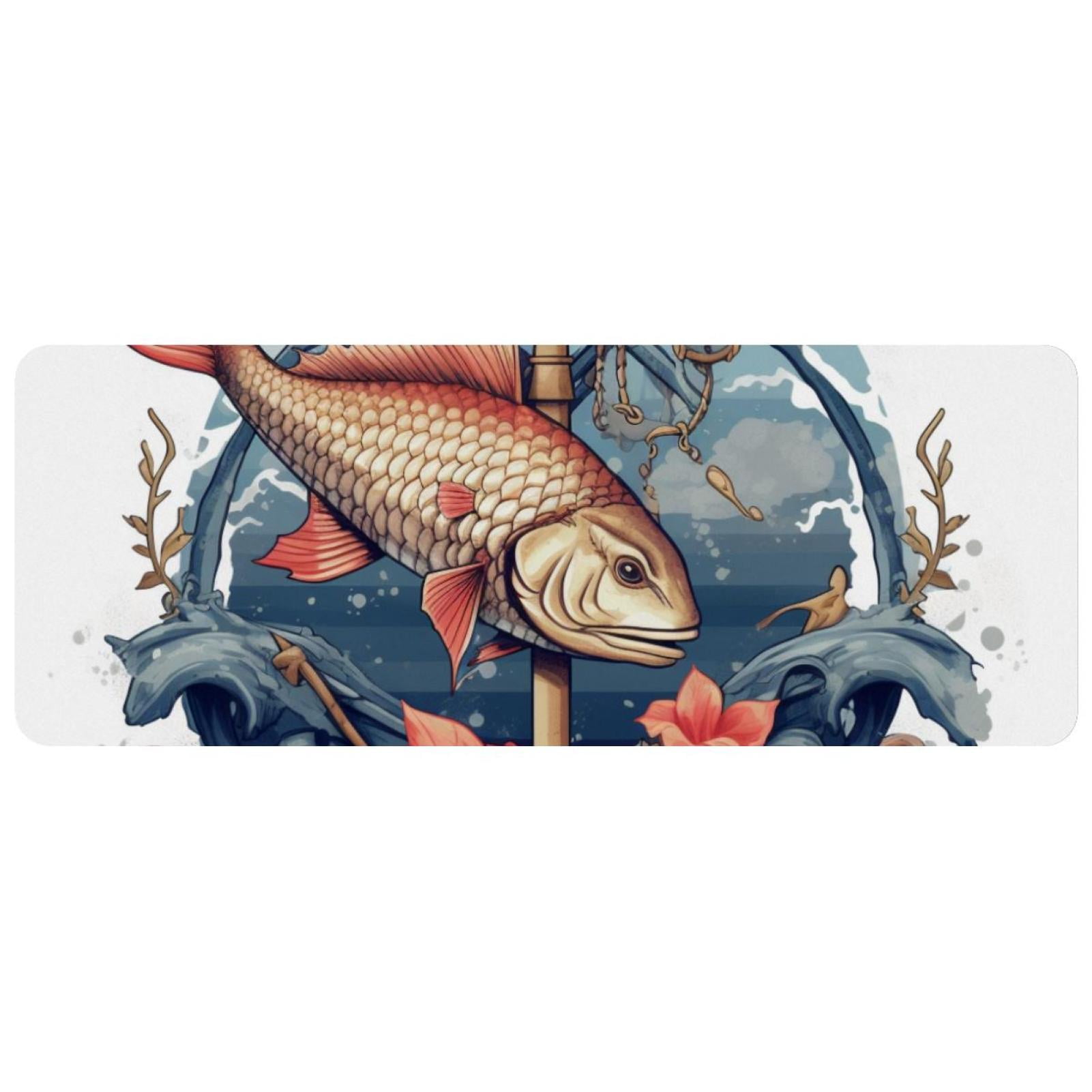 Fish Computer Mouse Pad,Rubber Mouse Mat for Gaming, Office, Laptop, PC ...