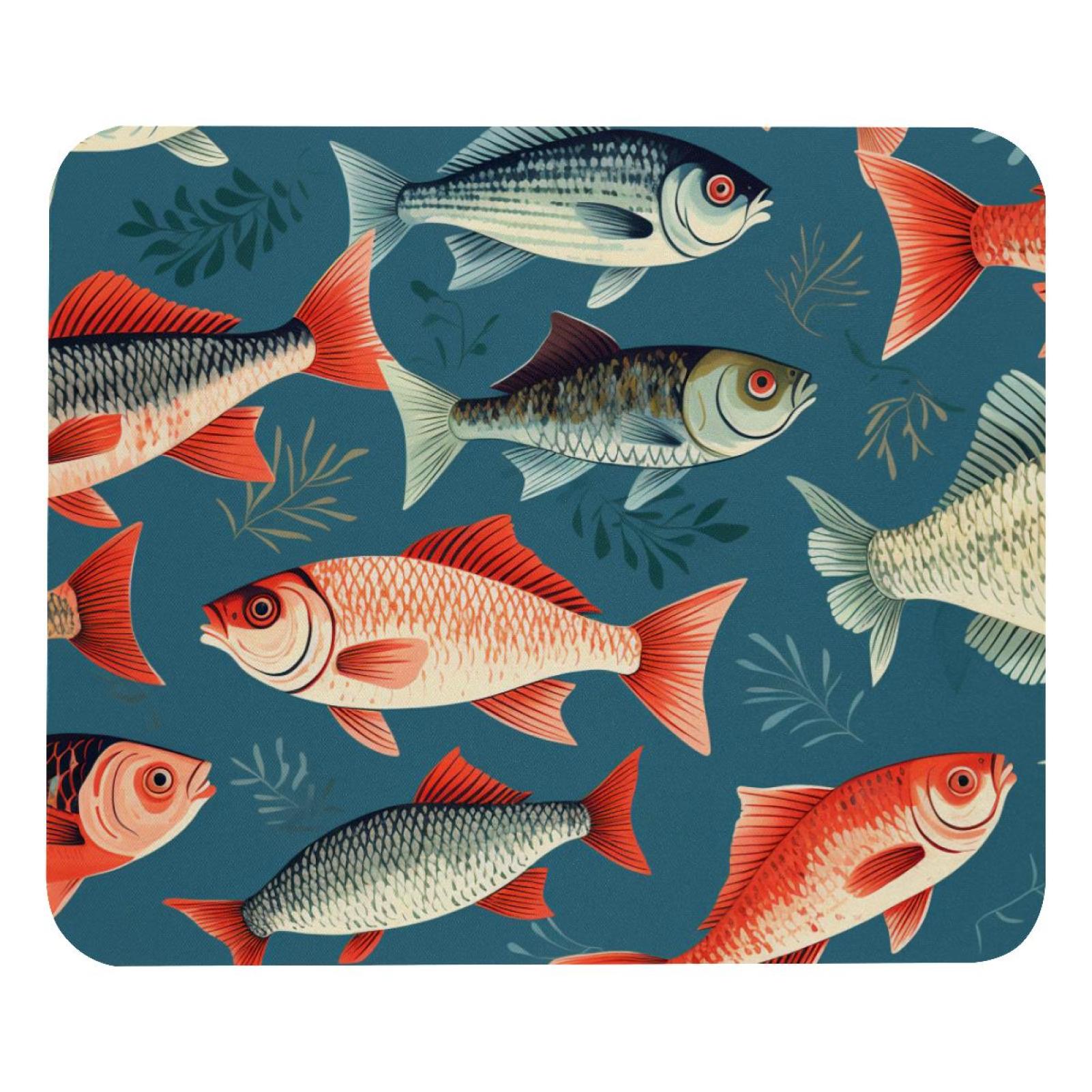 Fish Computer Mouse Pad,Rubber Mouse Mat for Gaming, Office, Laptop, PC ...