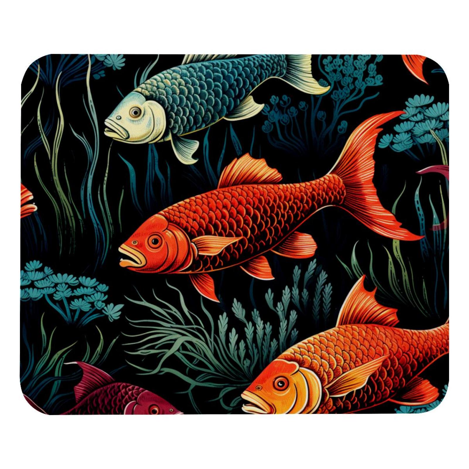 Fish Computer Mouse Pad,Rubber Mouse Mat for Gaming, Office, Laptop, PC ...