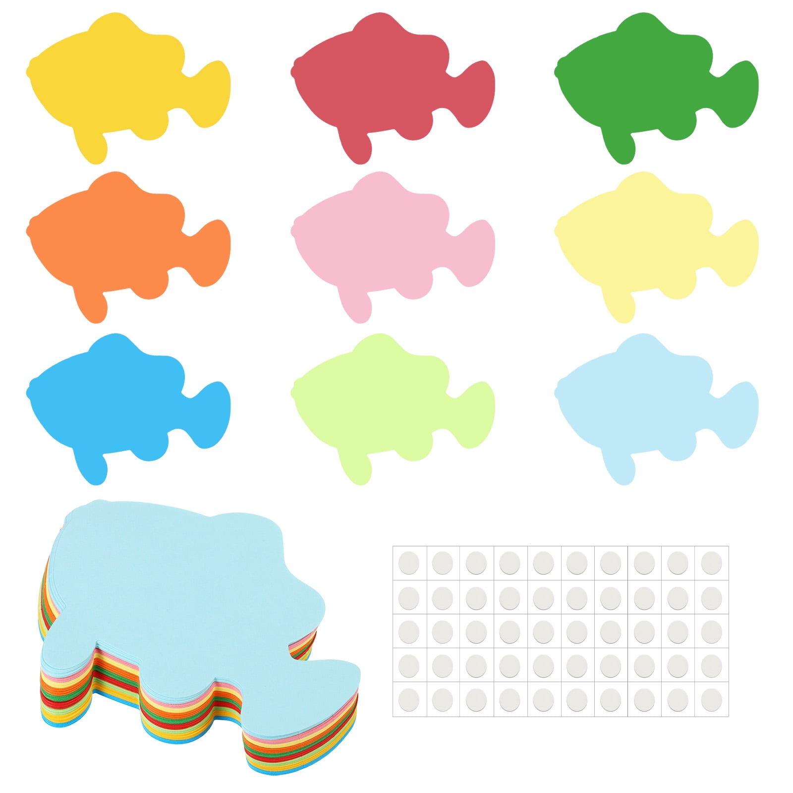 Fish Cutouts, 45 Pack Paper Fishes, Colorful Fish Cutout for Classroom ...